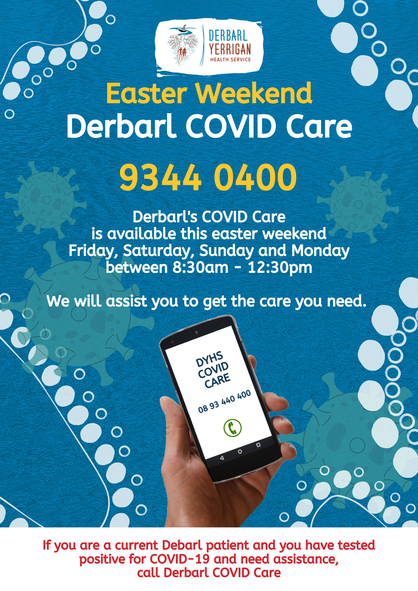 Derbarl COVID Care - This Easter Weekend • Derbarl Yerrigan ...